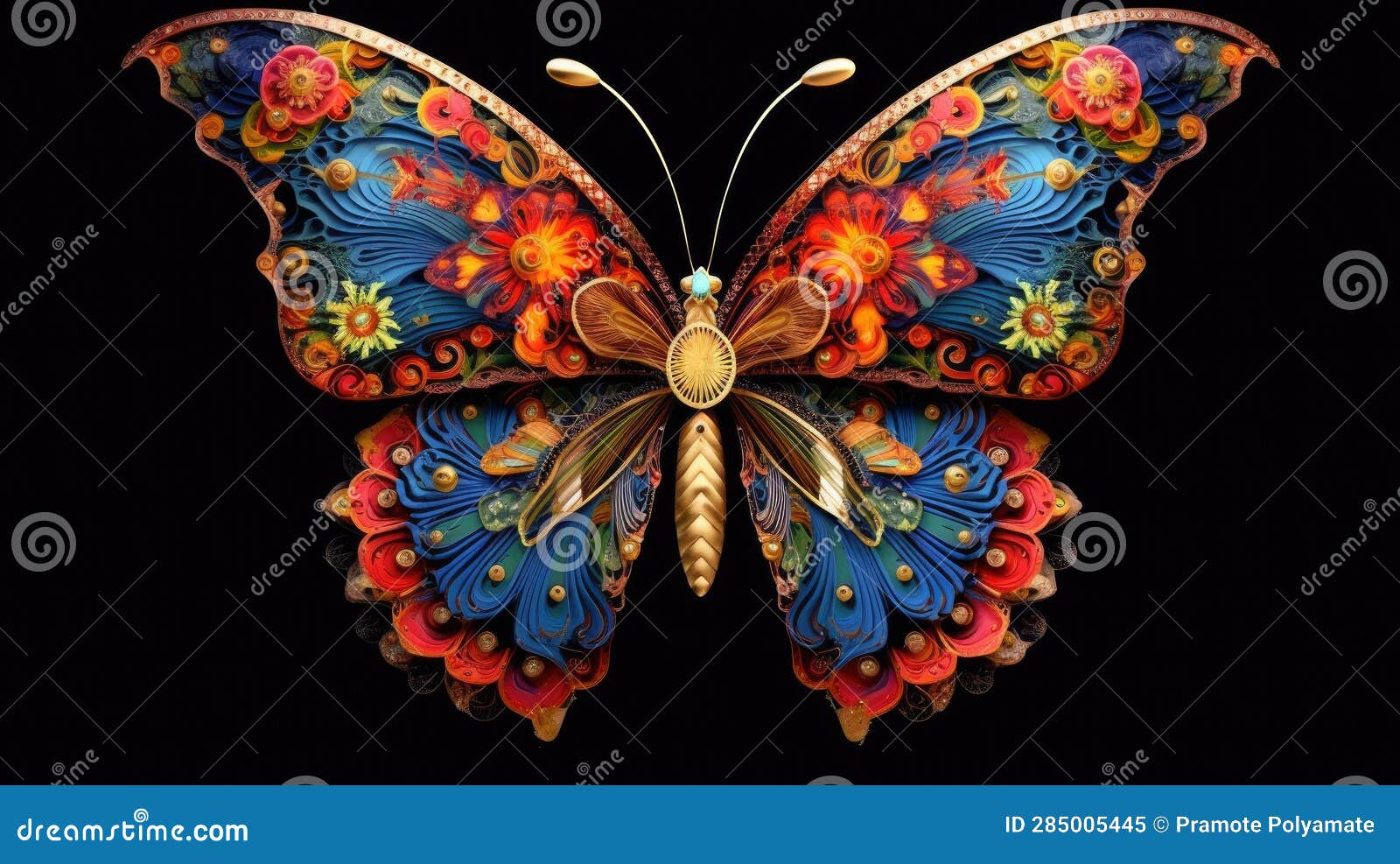 Artwork of Butterfly. Colorful Beautiful Butterfly Stock Illustration ...