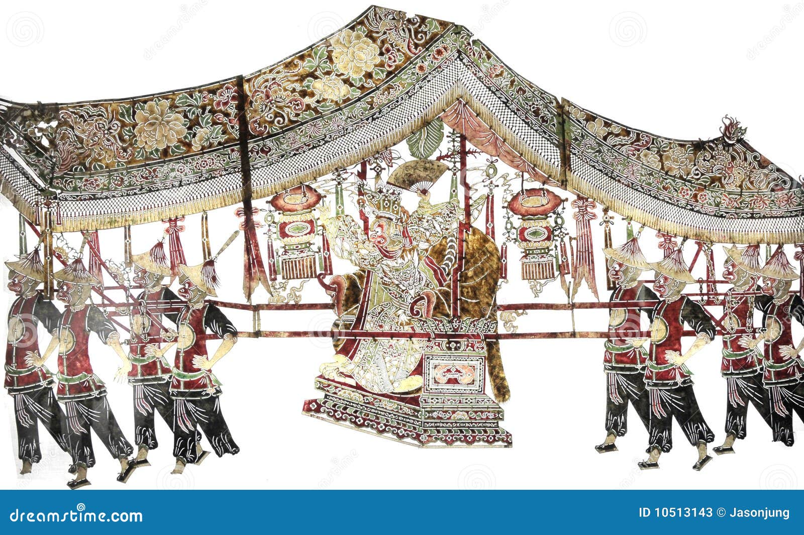 Artwork of Chinese Shadow Play Stock Image - Image of culture, play ...