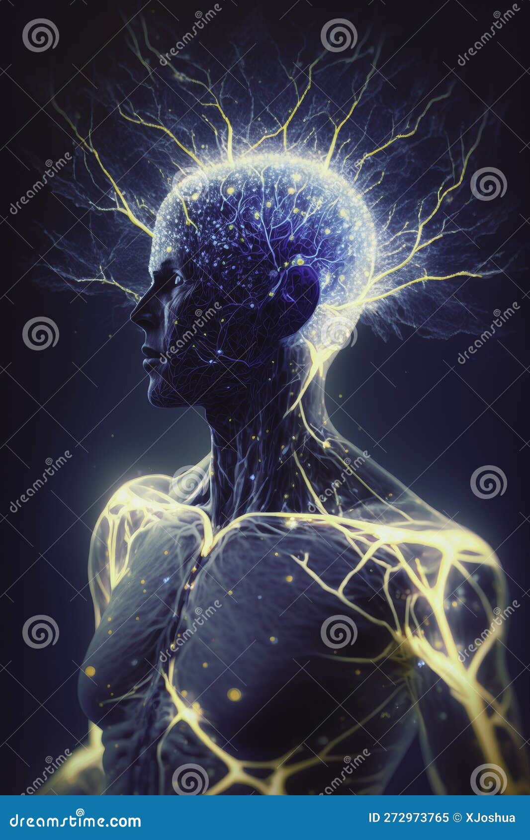 Human Silhouette: Exploring Neural Networks And Aura Royalty-Free Stock ... Human Silhouette: Exploring Neural Networks And Aura Royalty-Free Stock ...