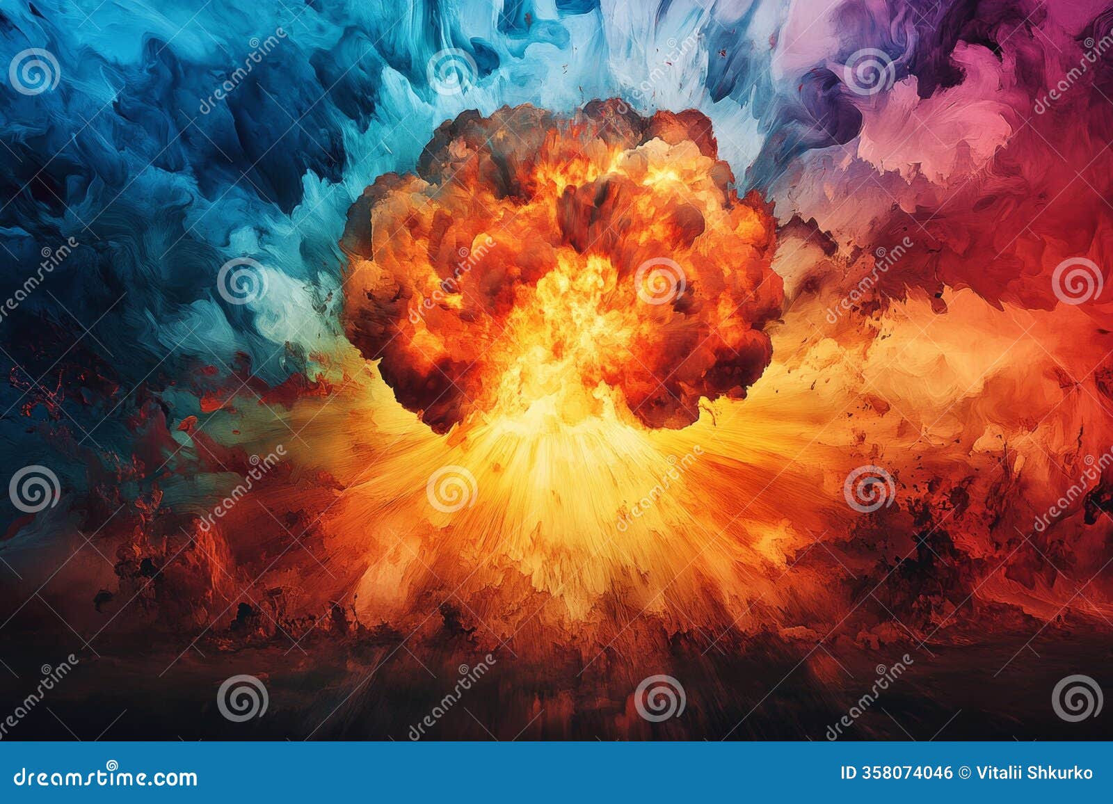 This Artwork Depicts a Nuclear Explosion with Swirling Abstract Forms ...