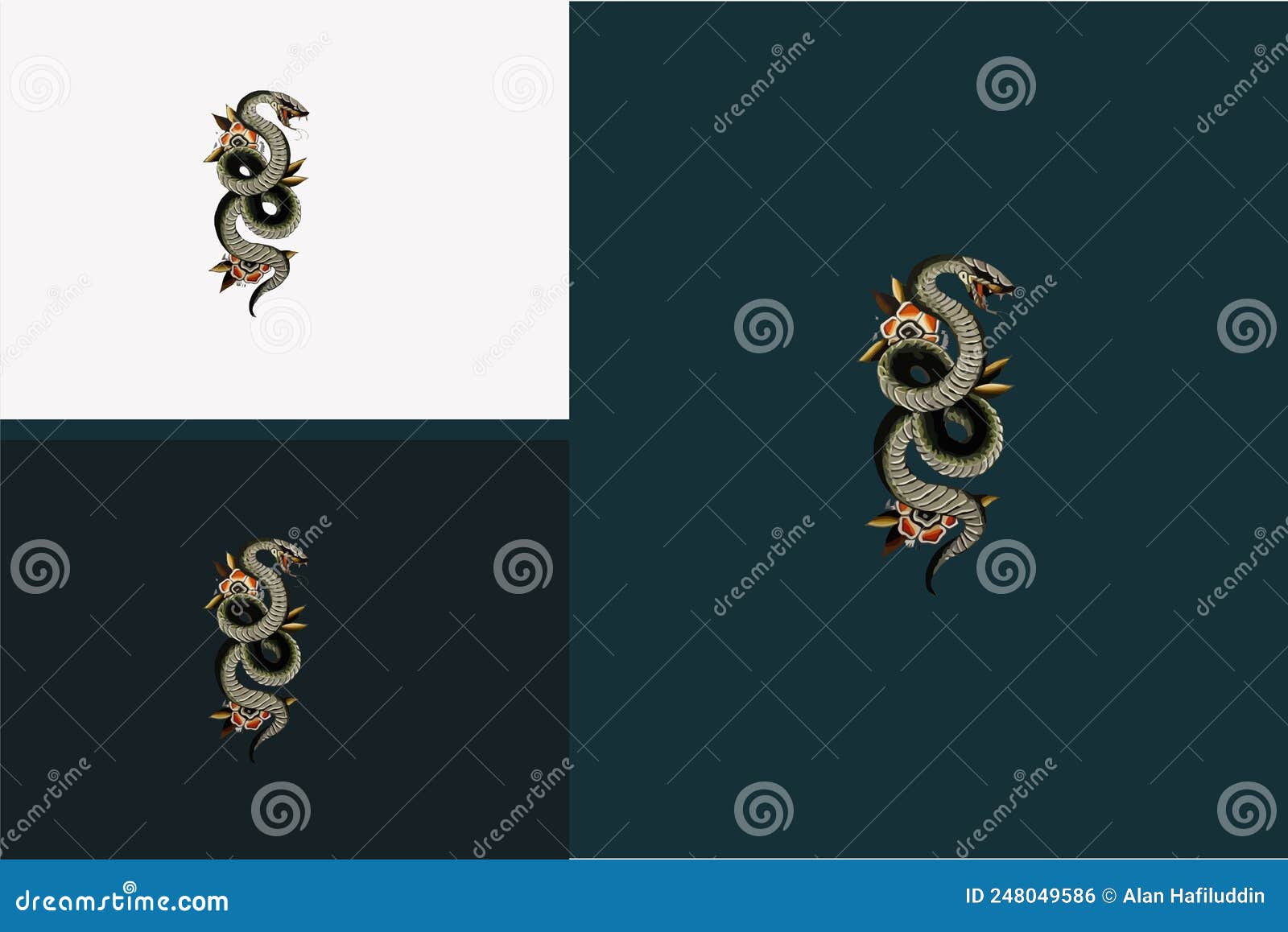 Artwork Design of Snake Angry Vector Illustration Stock Vector ...