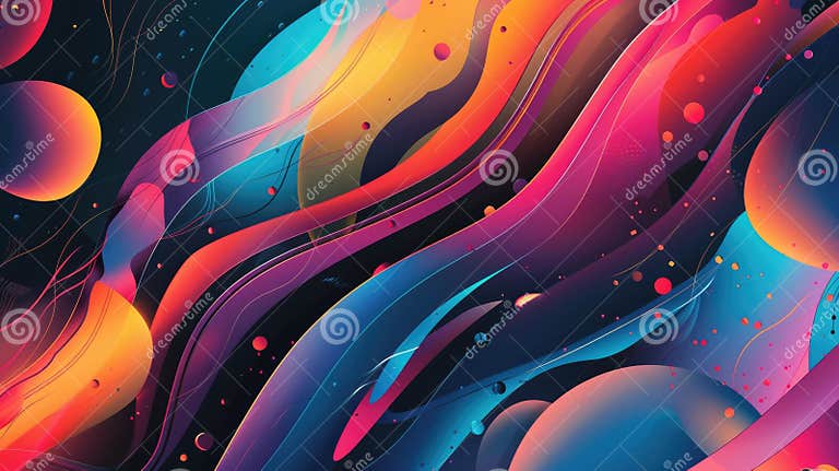 The Artwork Displays Fluid Dynamics in Blue and Orange, Offering an ...