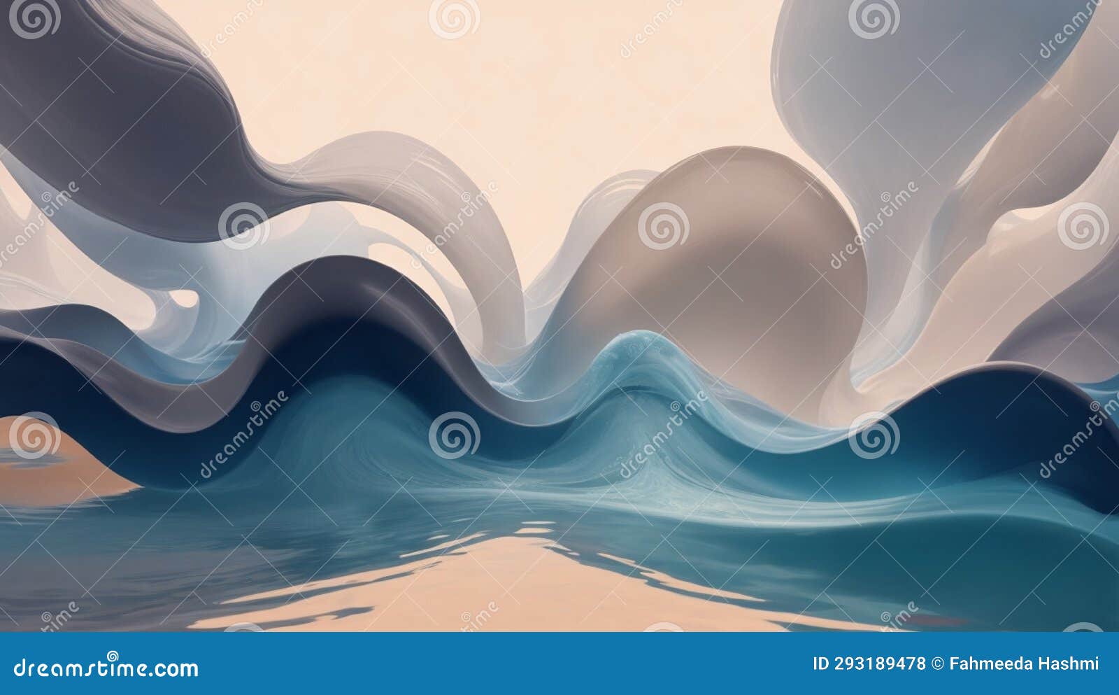 An Artwork that Explores the Concept of Serenity through Fluid and ...