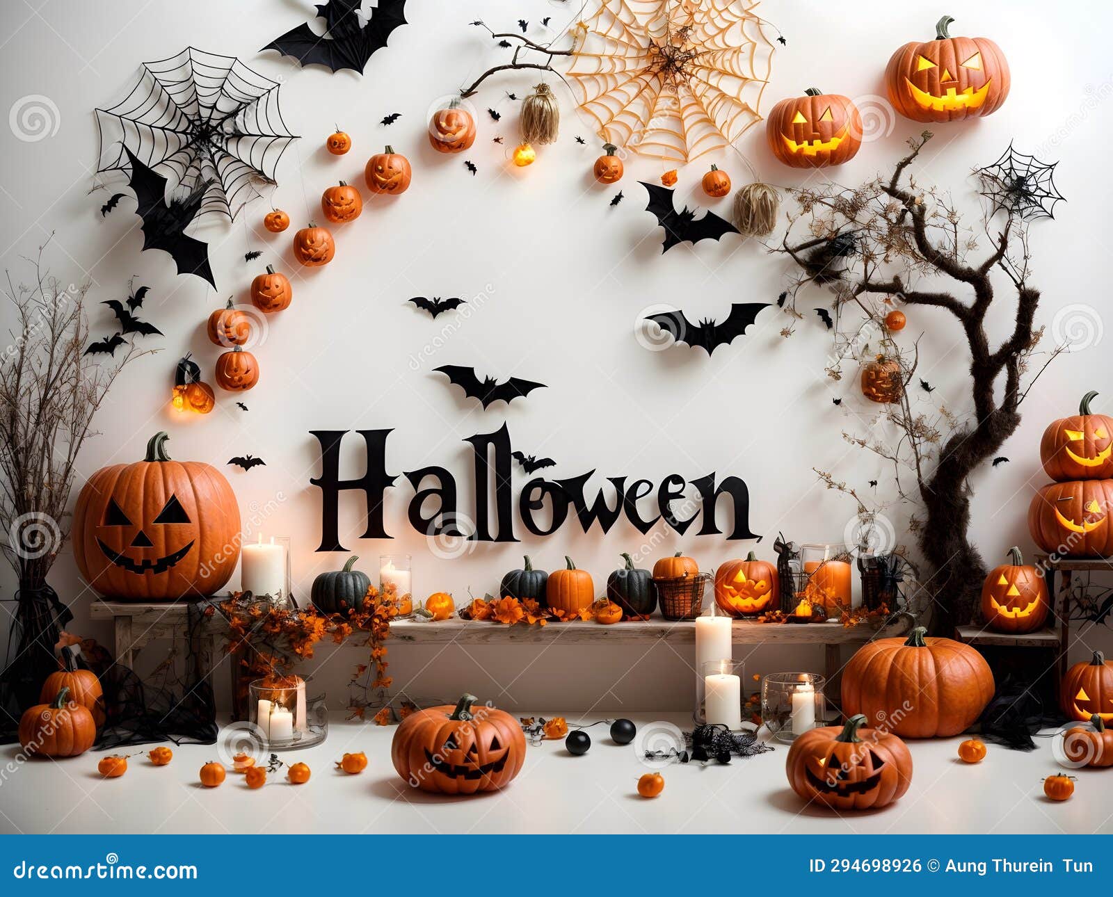 The Artwork Expressing Halloween As Its Centerpiece Stock Photo - Image ...