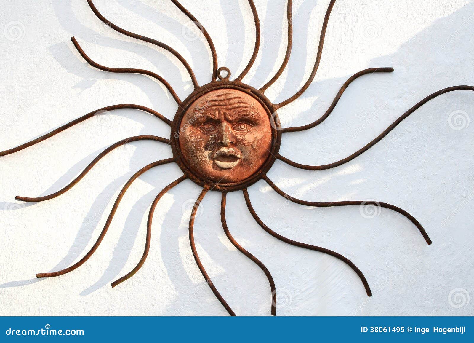 Face of the Mexican Sun, Isolated on White Stock Image - Image of ...