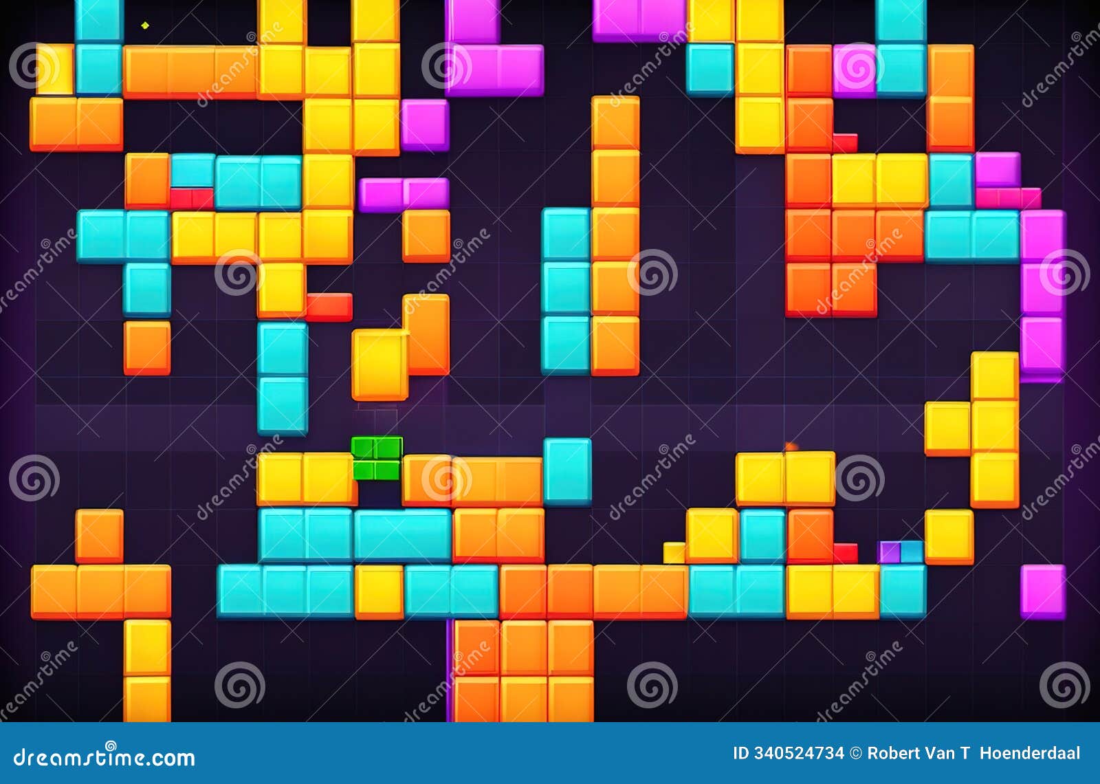 Artwork of the Famous Tetris Game at 14-10-2024 Stock Illustration ...