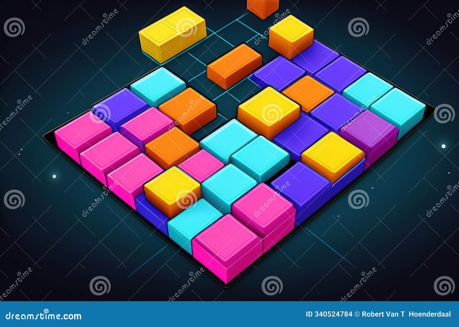 Artwork of the Famous Tetris Game at 14-10-2024 Stock Illustration ...