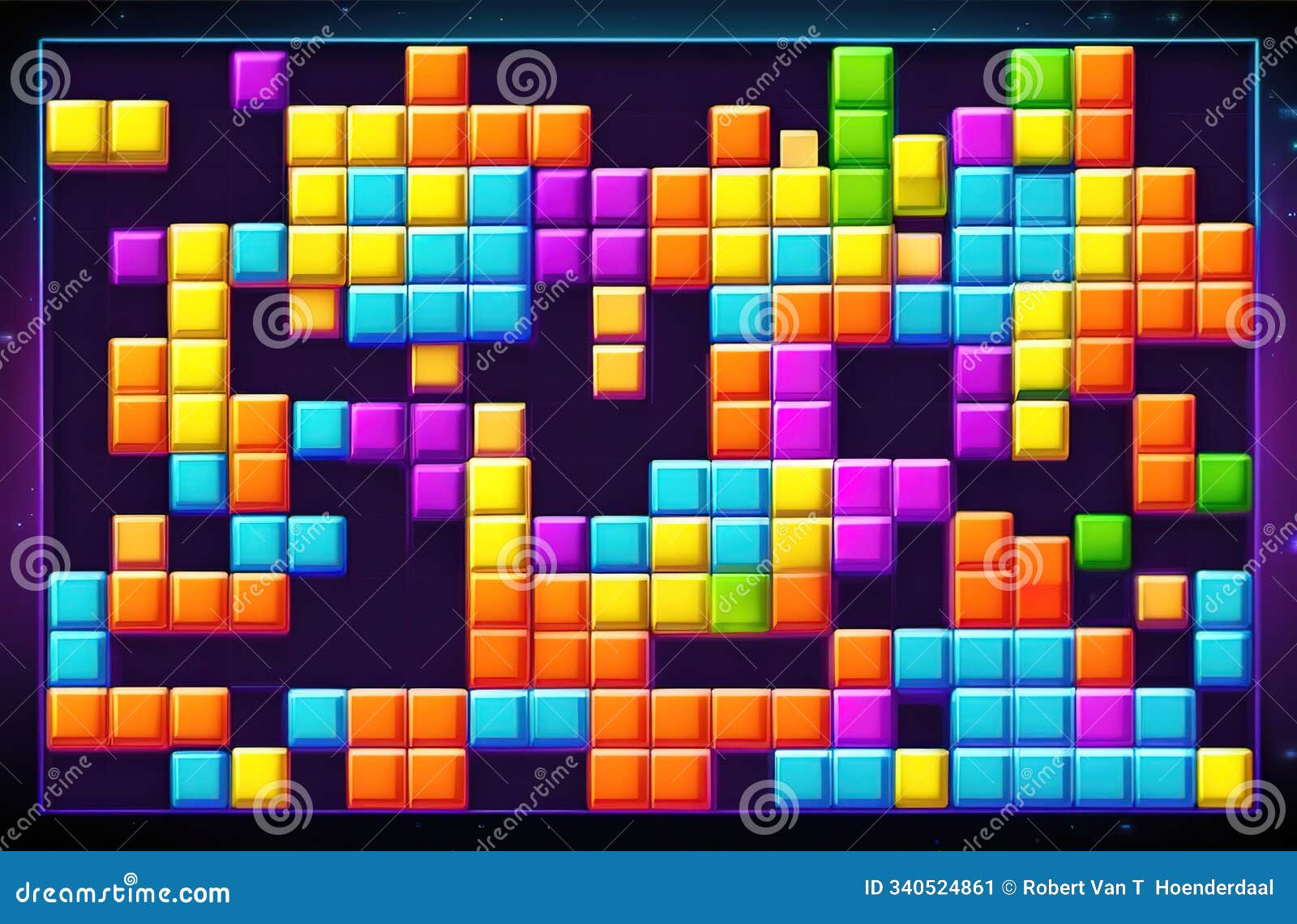 Artwork of the Famous Tetris Game at 14-10-2024 Stock Illustration ...