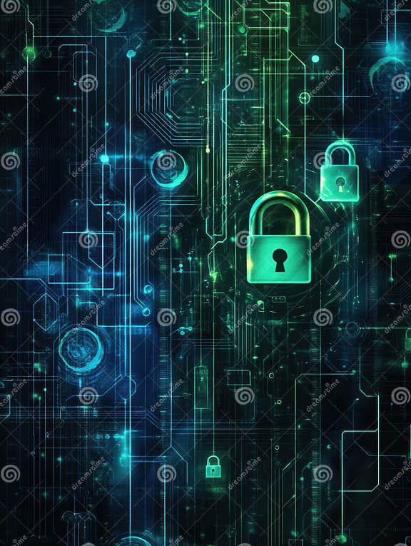 This Artwork Features an Abstract Composition of Padlocks and Keys ...