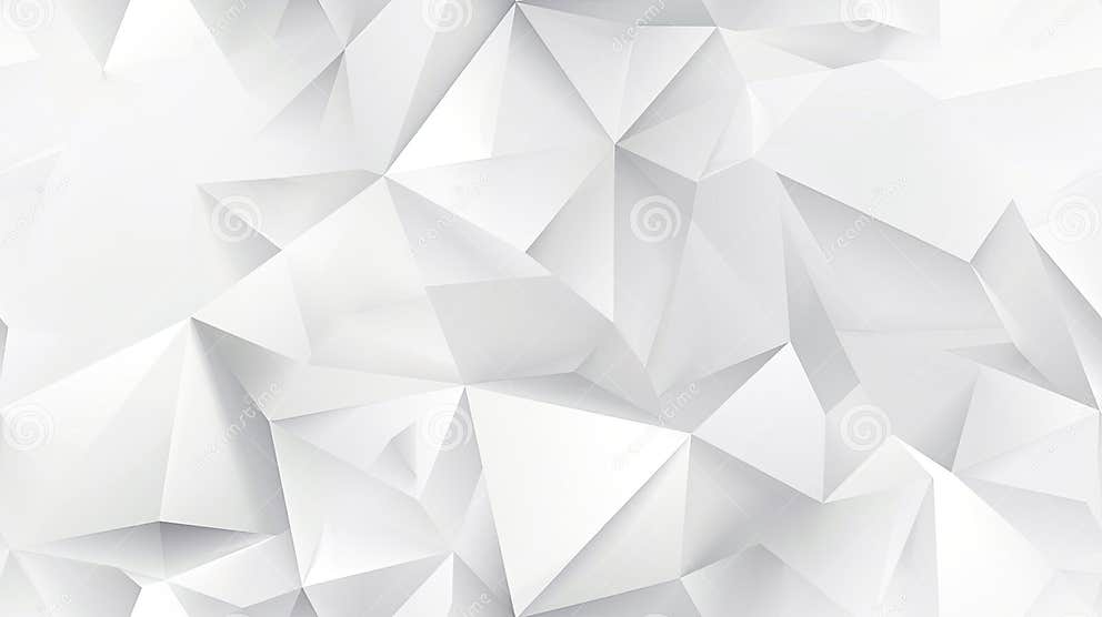 The Artwork Features an Arrangement of White Geometric Shapes Creating ...