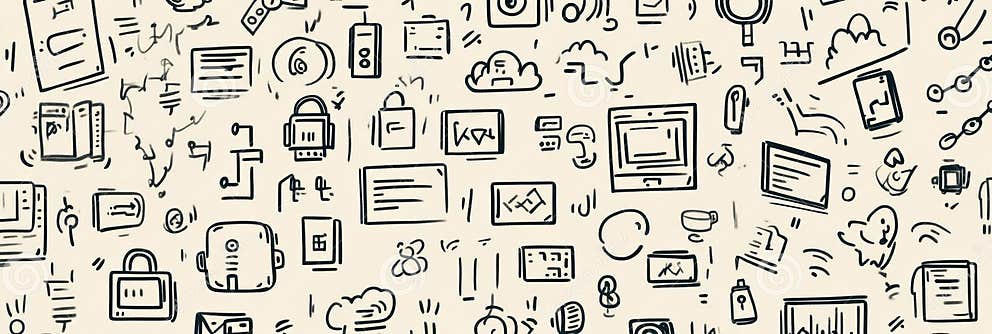 This Artwork Features an Array of Hand-drawn Doodles Showcasing ...