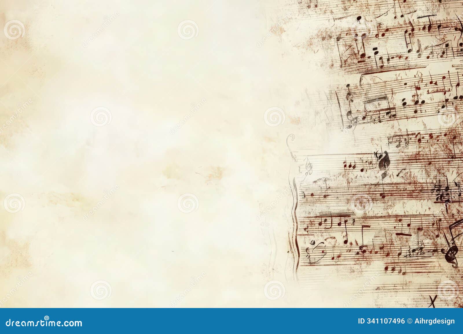 Classical Music Notes on a Clean Solid Background Showcasing Harmonious ...
