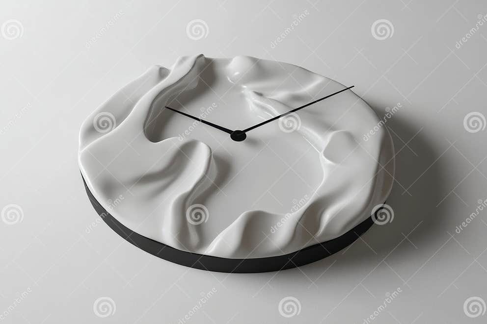 This Artwork Features a Clock with Melting Hands, Creatively ...