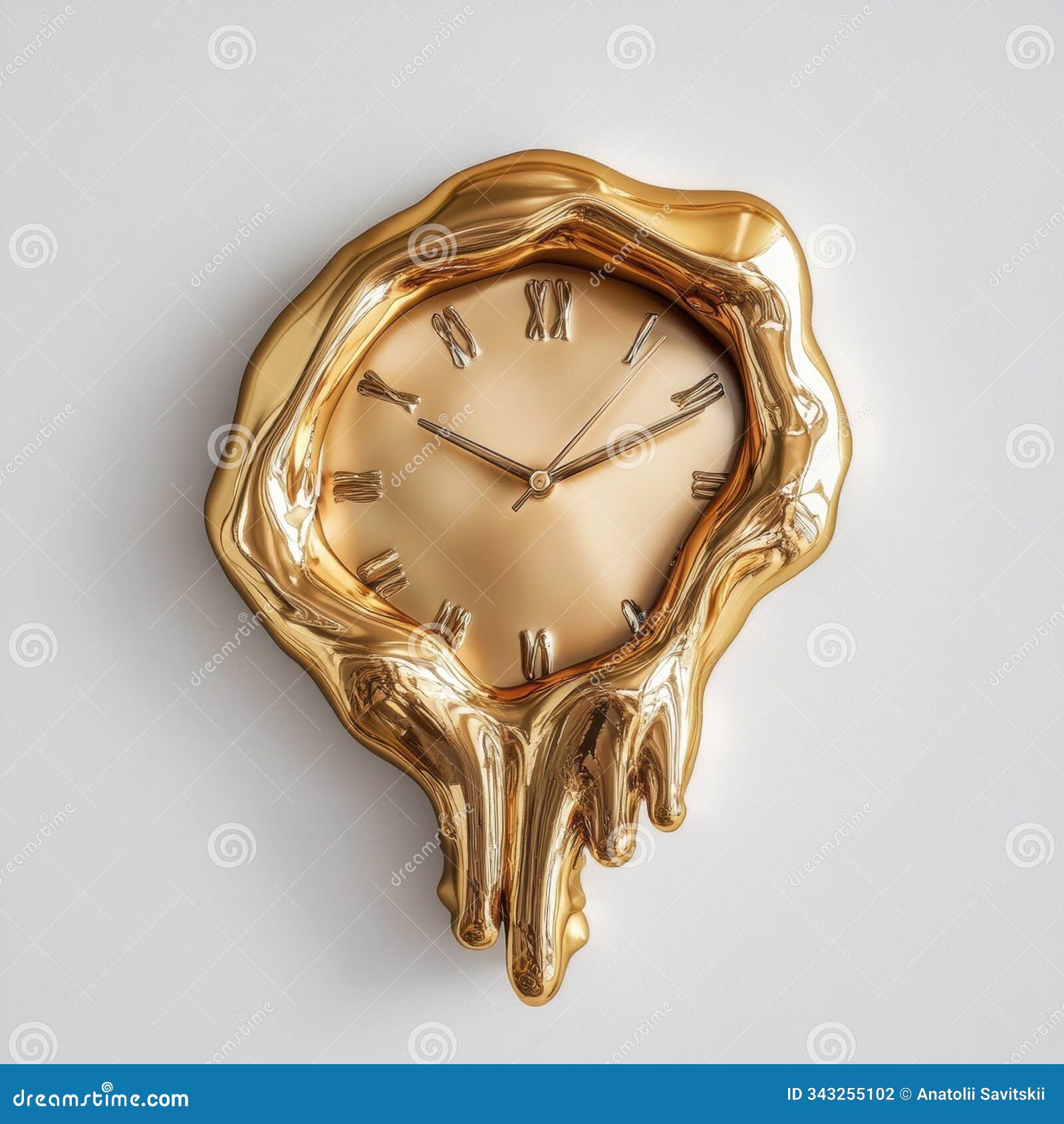 This Artwork Features a Clock with Melting Hands, Illustrating the ...