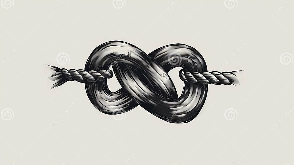 The Artwork Features a Complex Rope Knot that Symbolizes Unity and ...