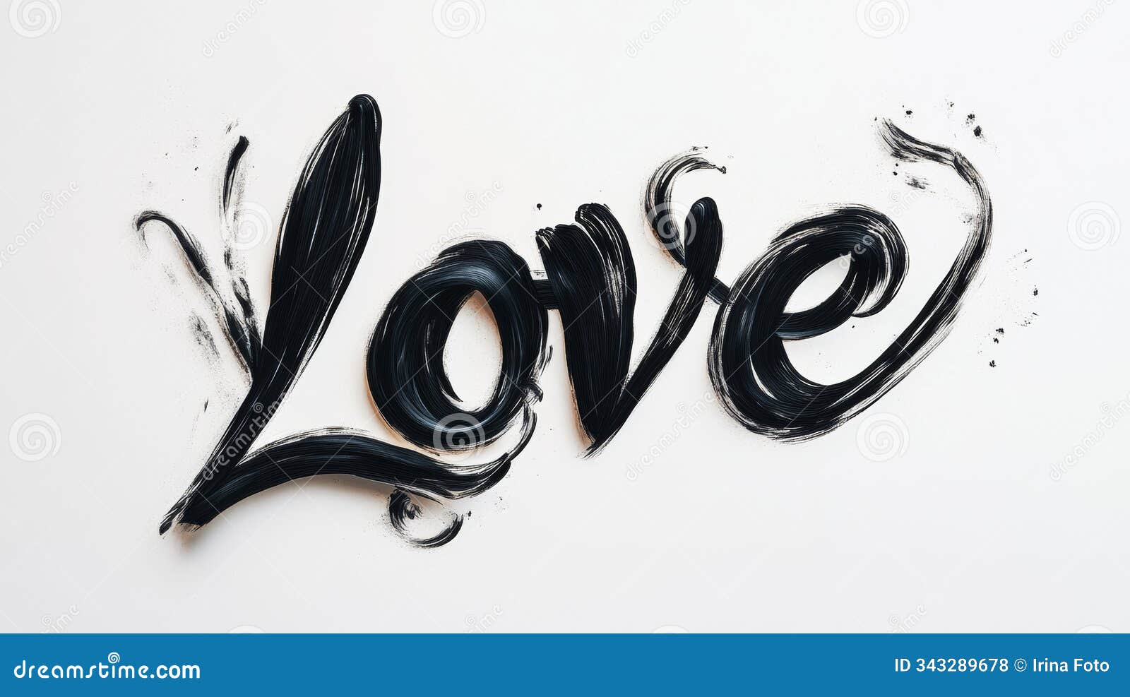 Elegant Black Cursive Text Spelling Love with Flowing Underline ...