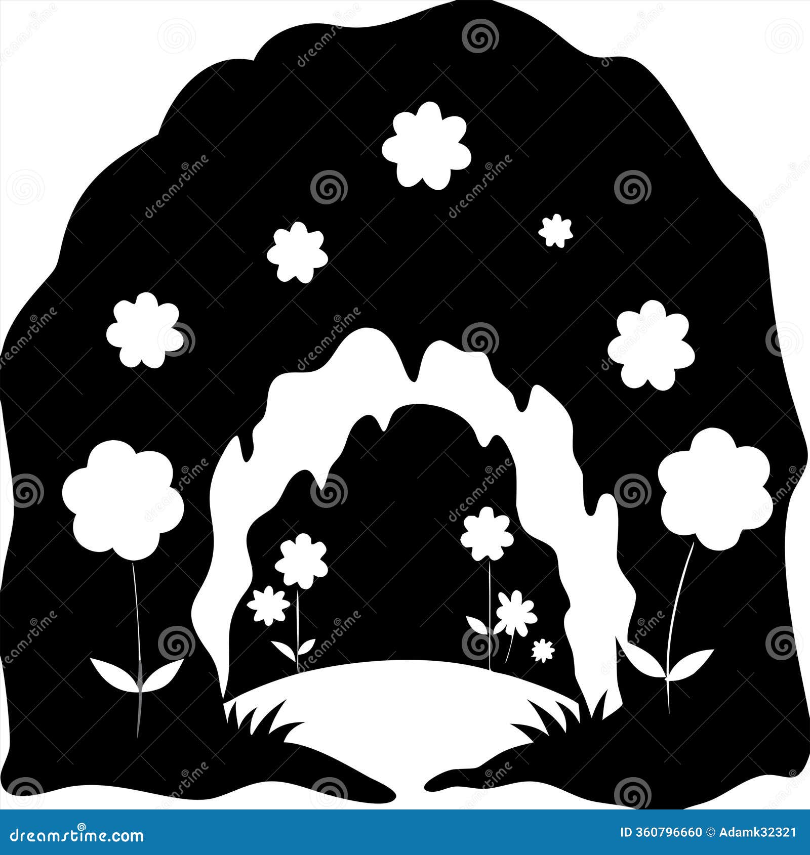 Cave Man Silhouette Vector | CartoonDealer.com #197010525