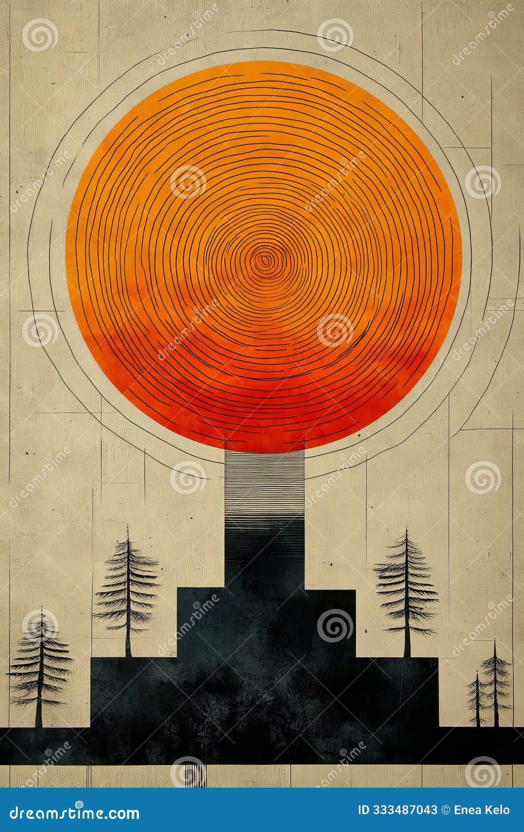 Symmetry in Color: a Minimalist Touch Stock Illustration - Illustration ...