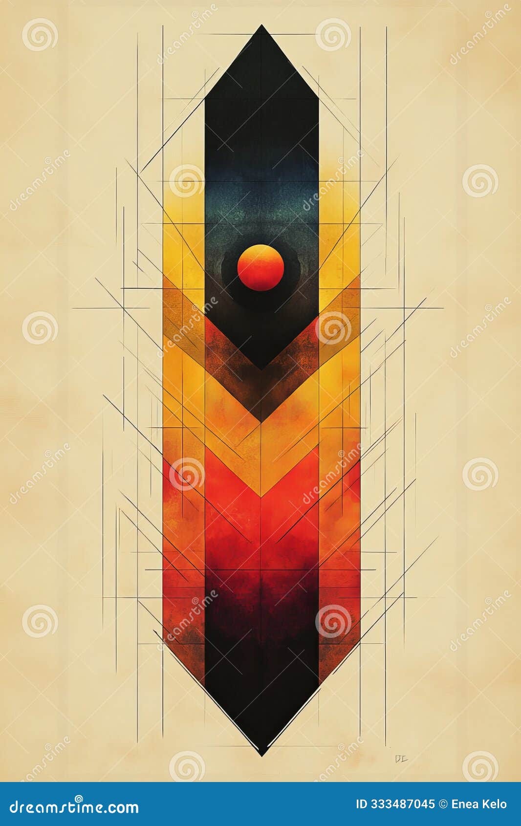 Symmetry in Color: a Minimalist Touch Stock Illustration - Illustration ...