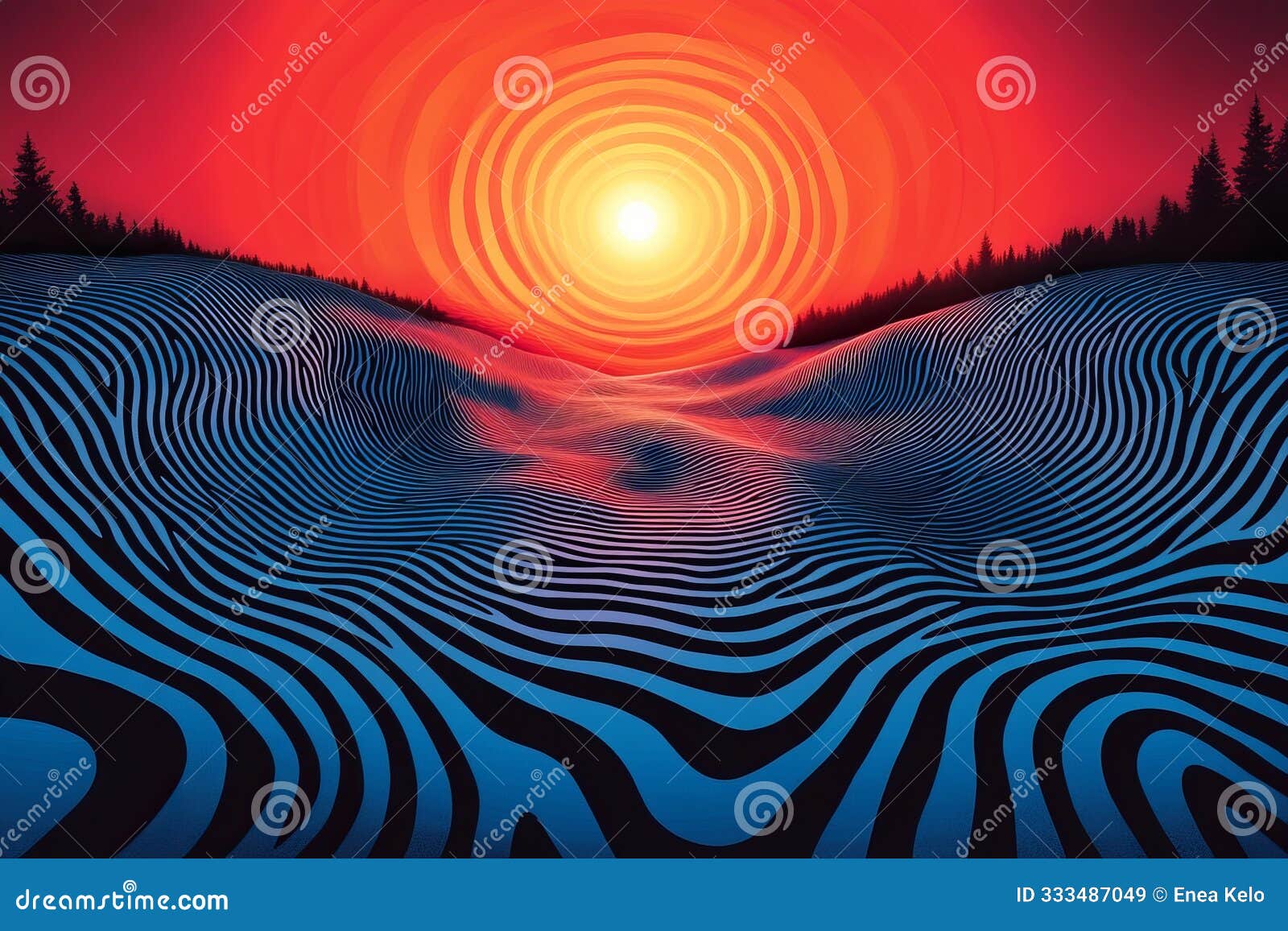 Symmetry in Color: a Minimalist Touch Stock Illustration - Illustration ...