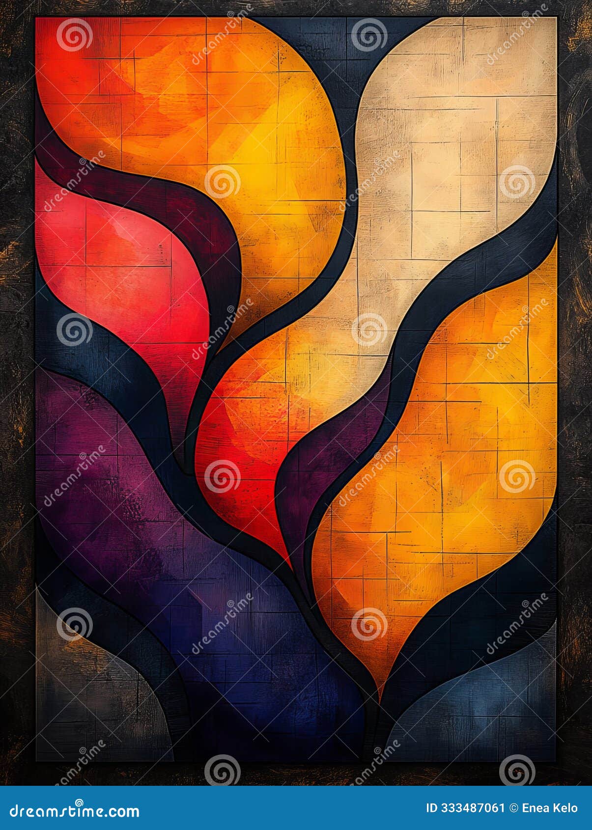 Symmetry in Color: a Minimalist Touch Stock Illustration - Illustration ...