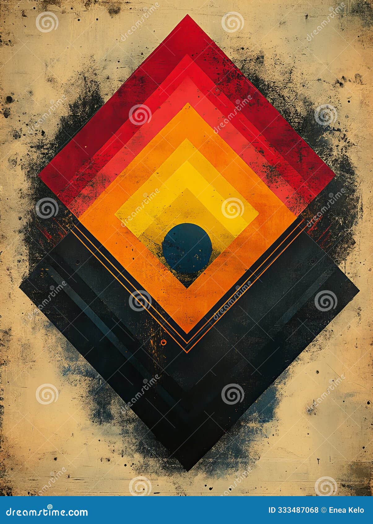 Symmetry in Color: a Minimalist Touch Stock Illustration - Illustration ...