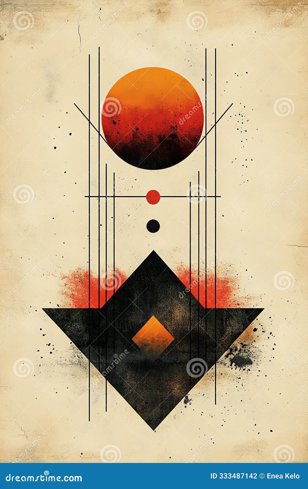 Symmetry in Color: a Minimalist Touch Stock Illustration - Illustration ...