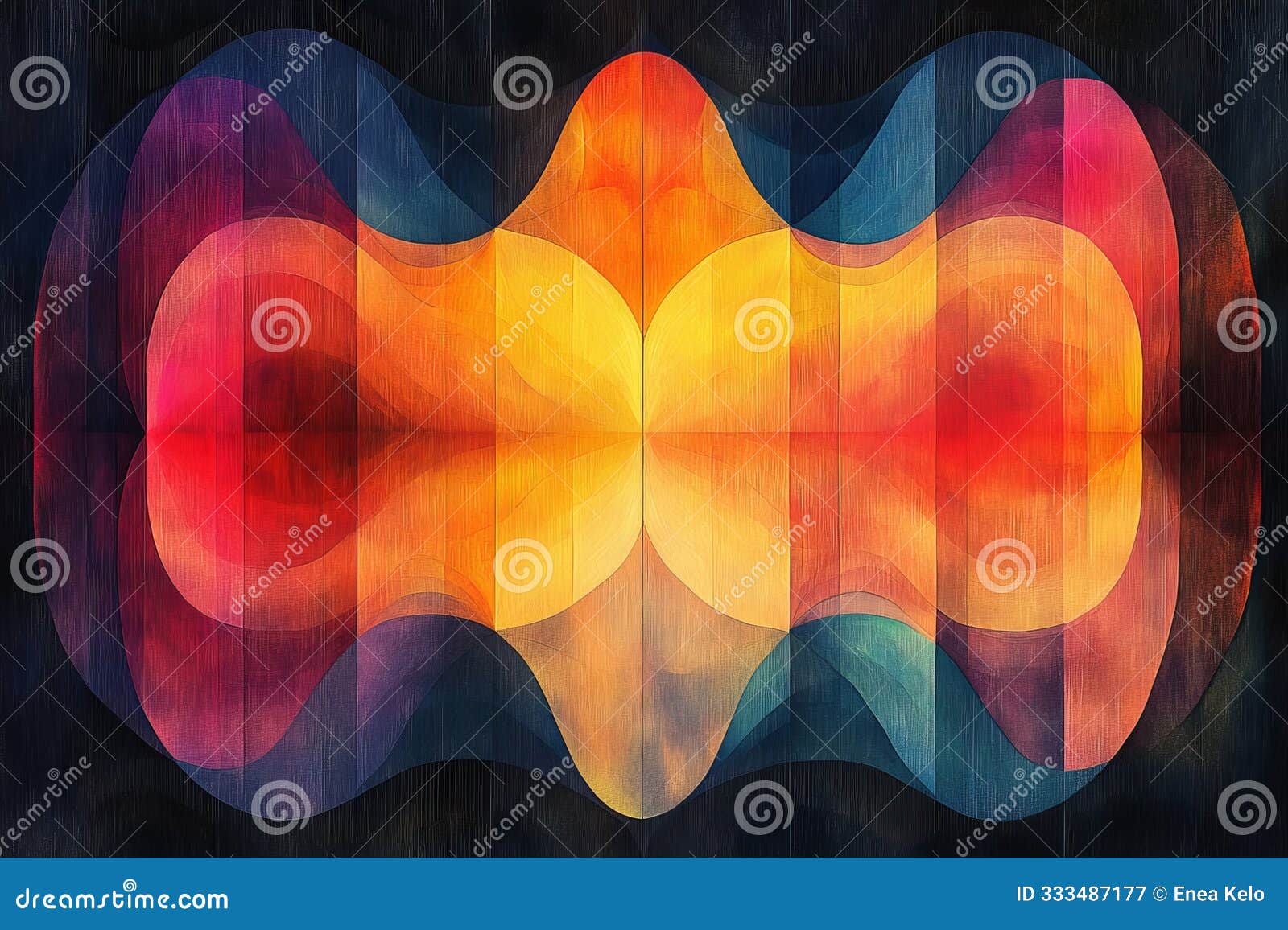 Symmetry in Color: a Minimalist Touch Stock Illustration - Illustration ...