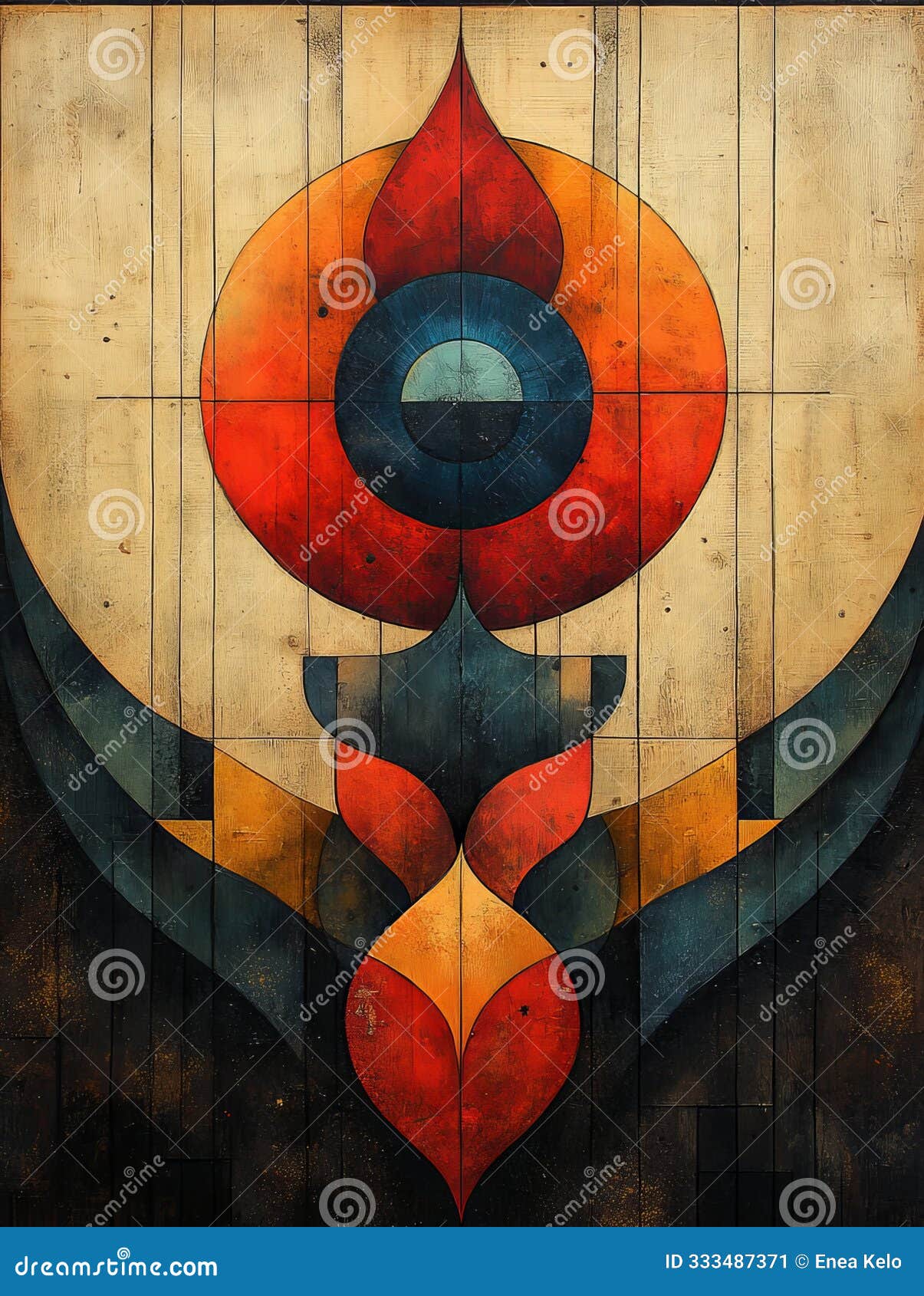 Symmetry in Color: a Minimalist Touch Stock Illustration - Illustration ...