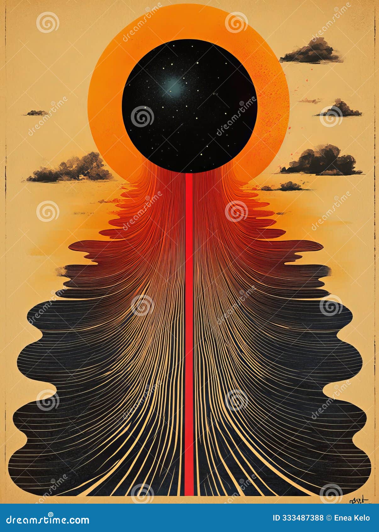 Symmetry in Color: a Minimalist Touch Stock Illustration - Illustration ...