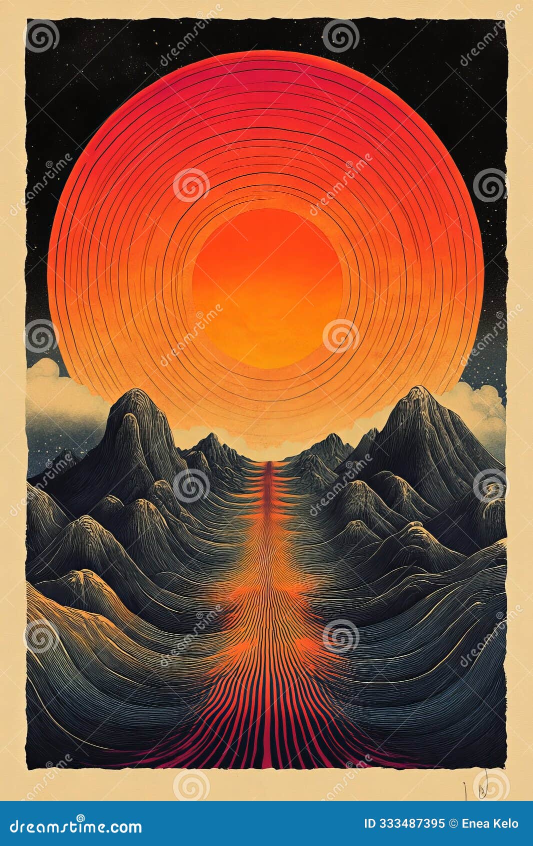 Symmetry in Color: a Minimalist Touch Stock Illustration - Illustration ...