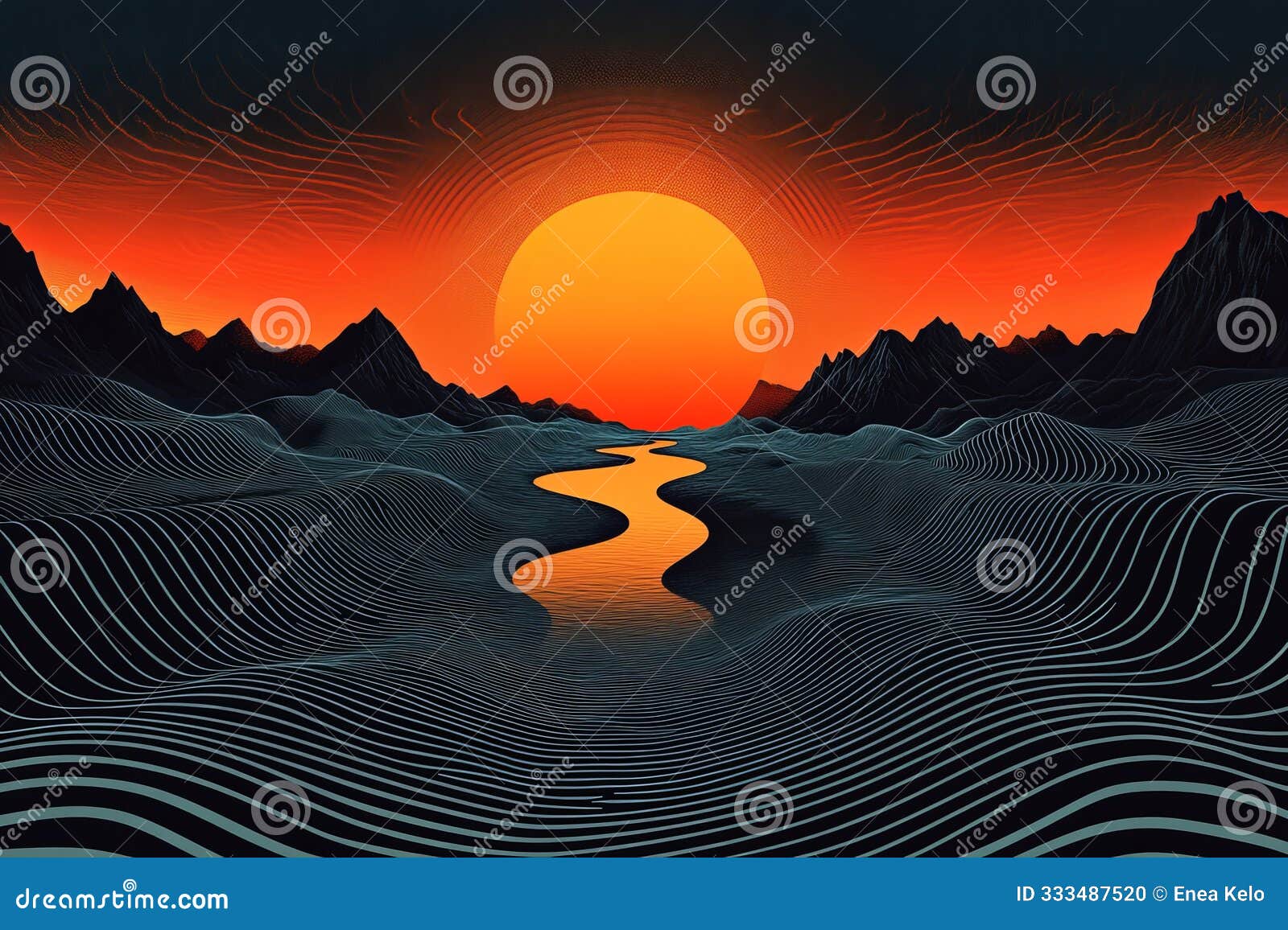 Symmetry in Color: a Minimalist Touch Stock Illustration - Illustration ...