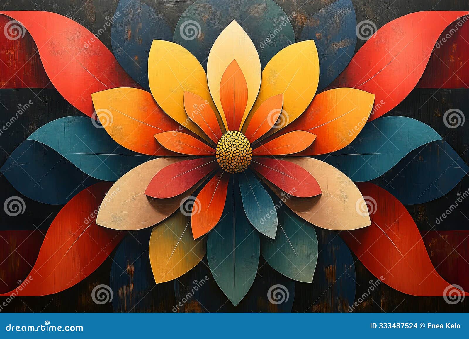 Symmetry in Color: a Minimalist Touch Stock Illustration - Illustration ...