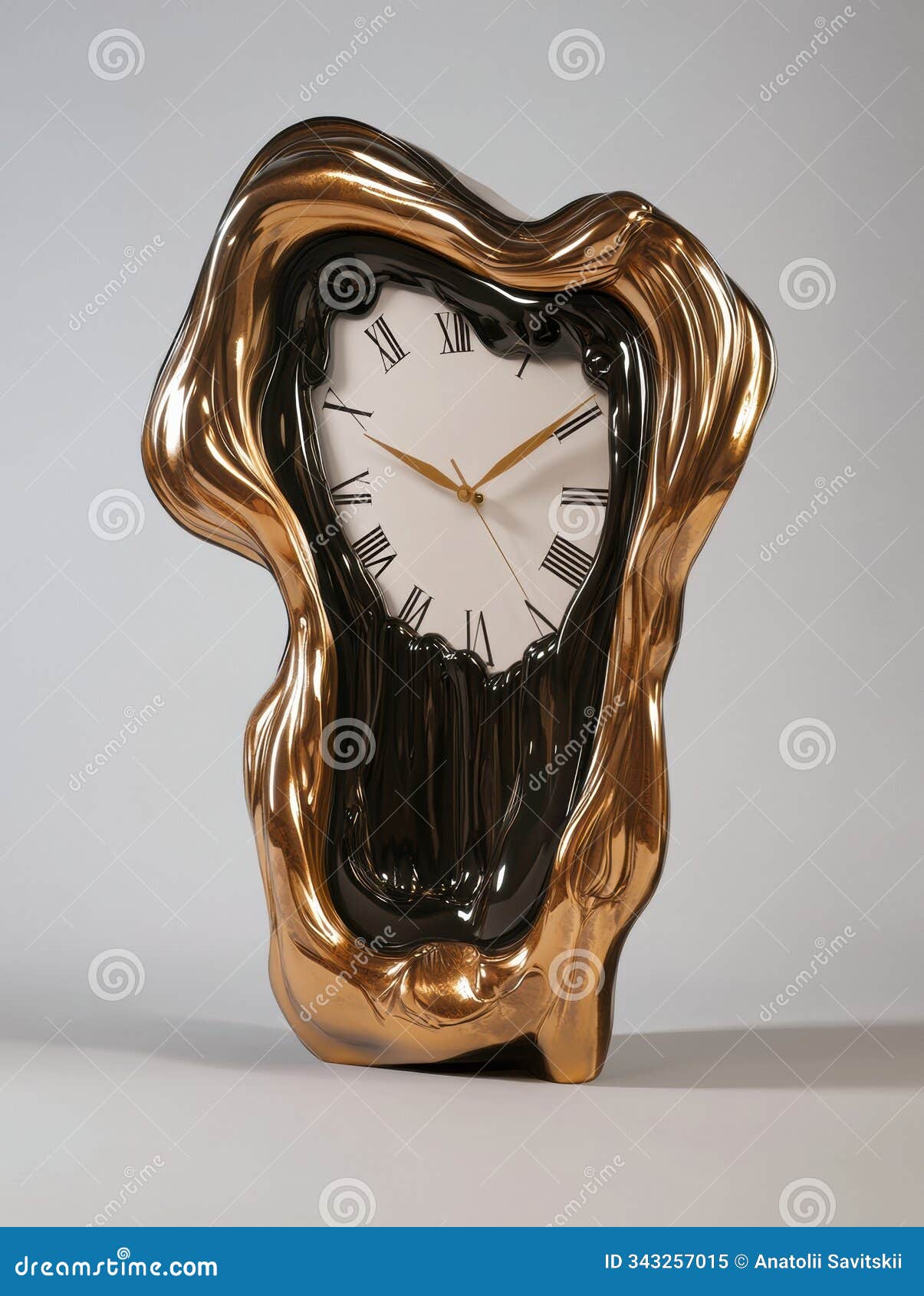 The Artwork Features a Uniquely Designed Clock with Melting Hands ...
