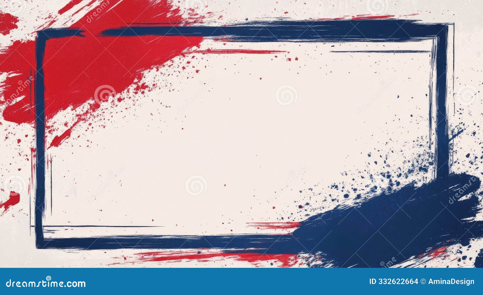 Artwork Featuring a Vibrant Red, White, and Blue Border Frame Design ...