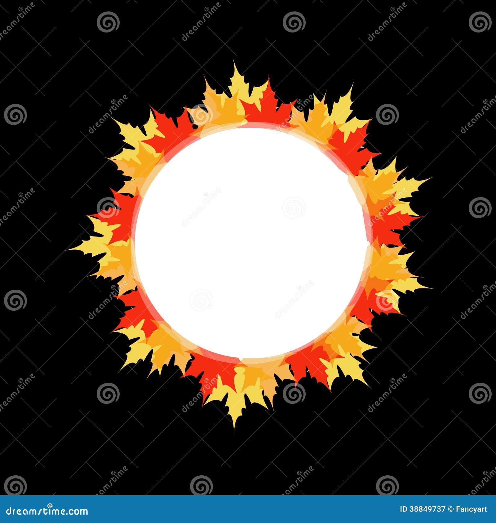 Artwork or Frame with Maple Leaves Stock Vector - Illustration of ...