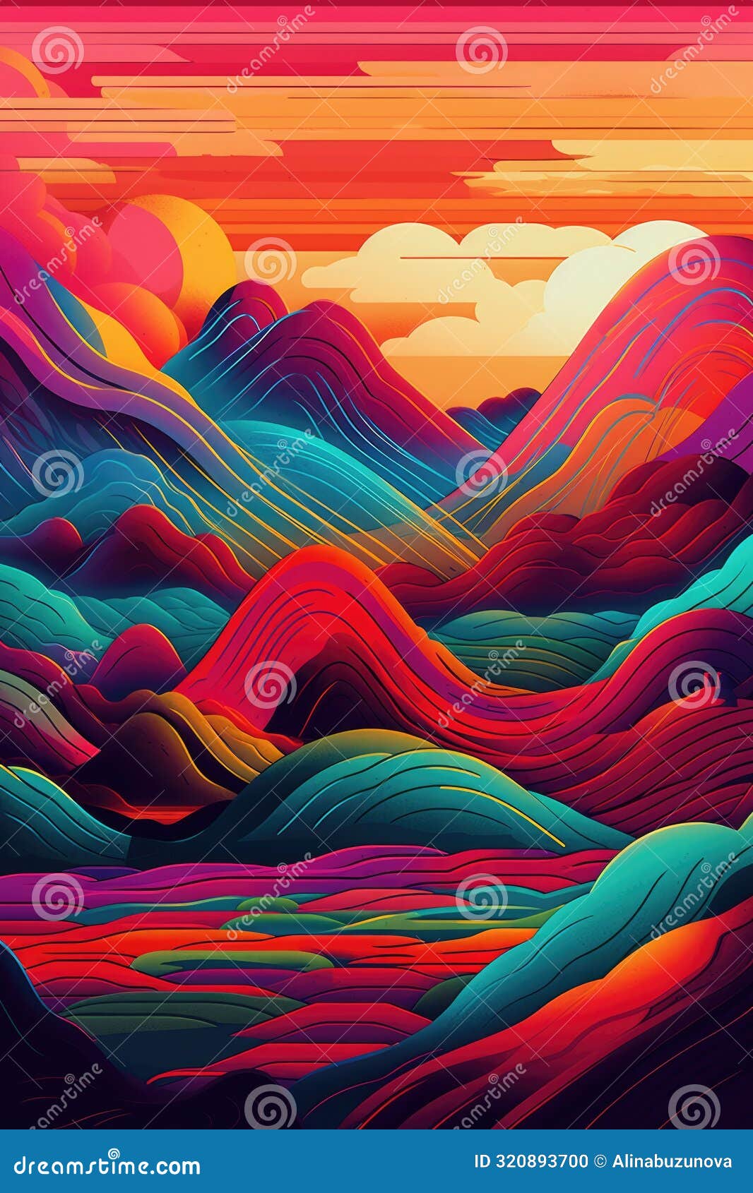 Artwork of Graphic Design with Alternating Bands Stock Photo - Image of ...