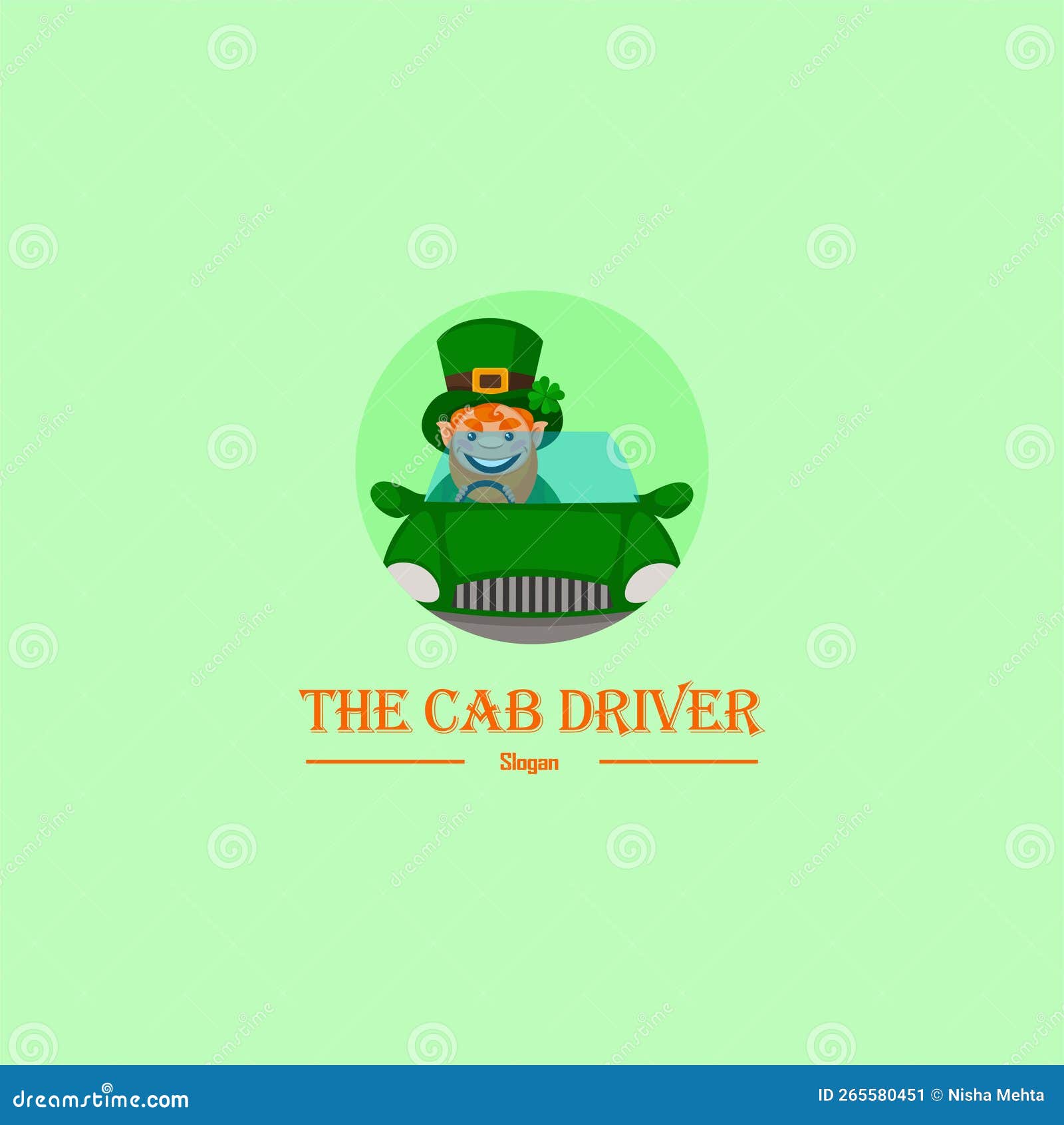 The Cab Driver Vector Mascot Logo Stock Vector - Illustration of design ...