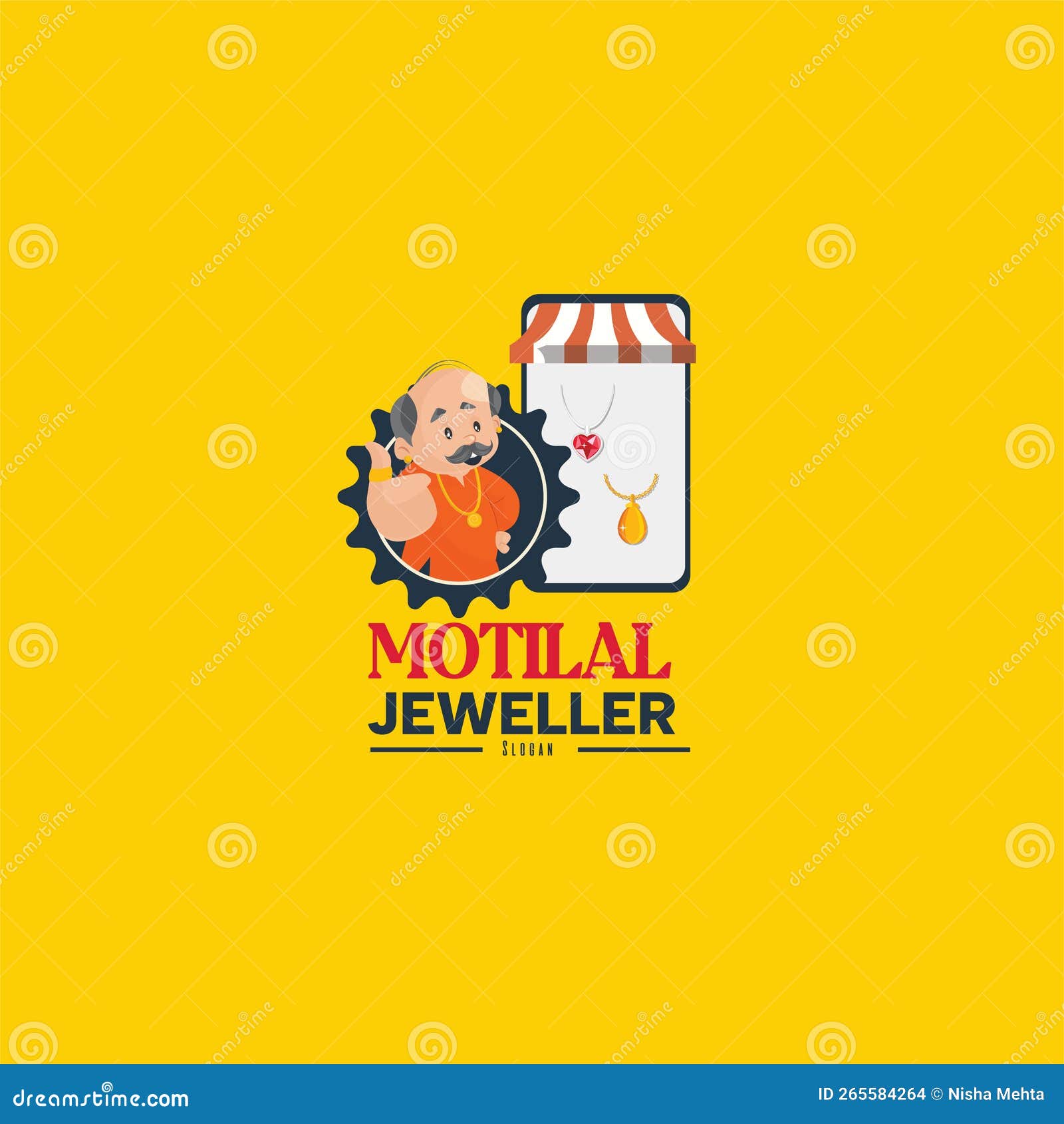 Motilal Jeweller Vector Mascot Logo Stock Vector - Illustration of ...