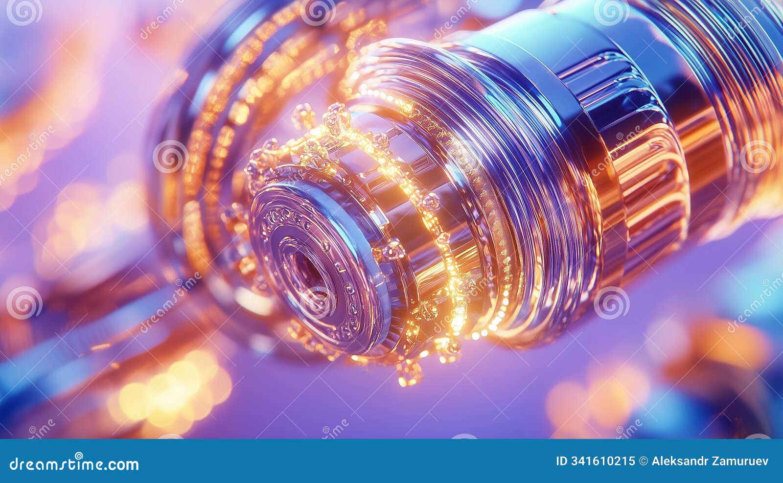 The Artwork Illustrates Complex Quantum Computing Components with ...