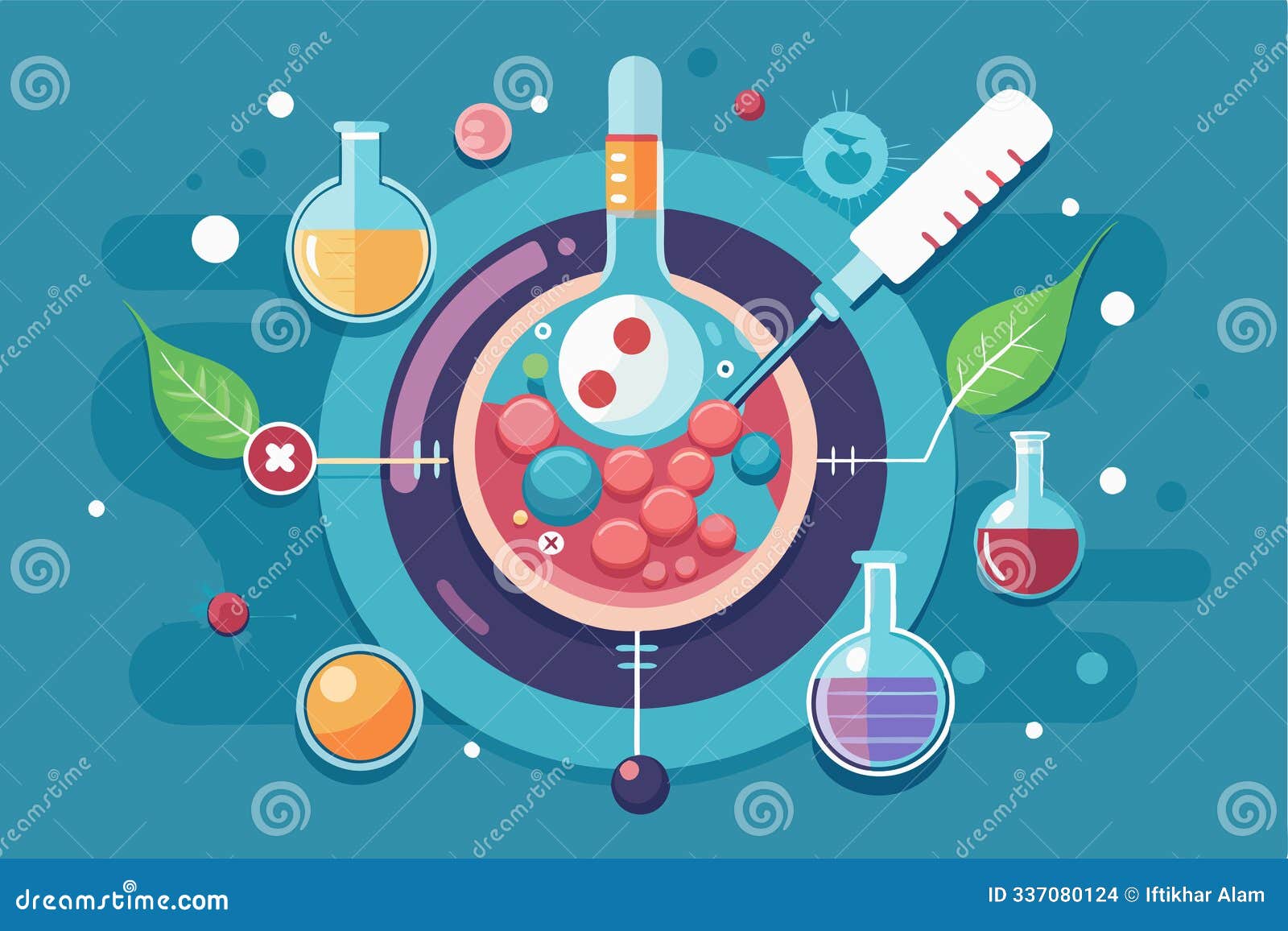 This Artwork Illustrates Various Aspects of IVF, Showcasing Laboratory ...