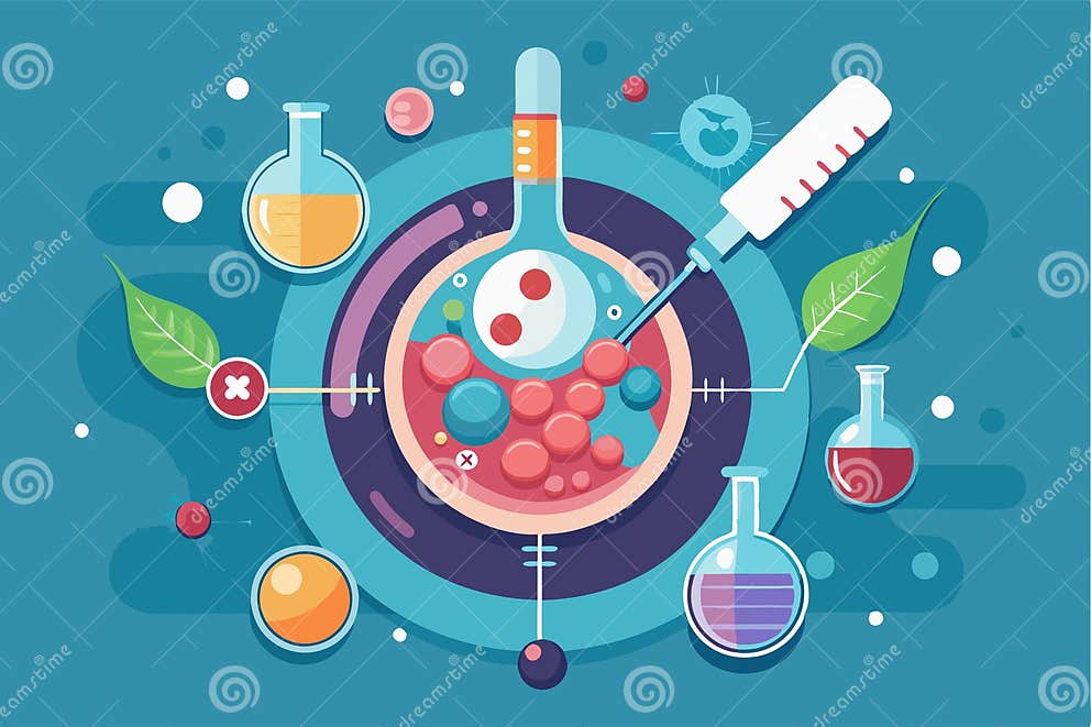 This Artwork Illustrates Various Aspects of IVF, Showcasing Laboratory ...