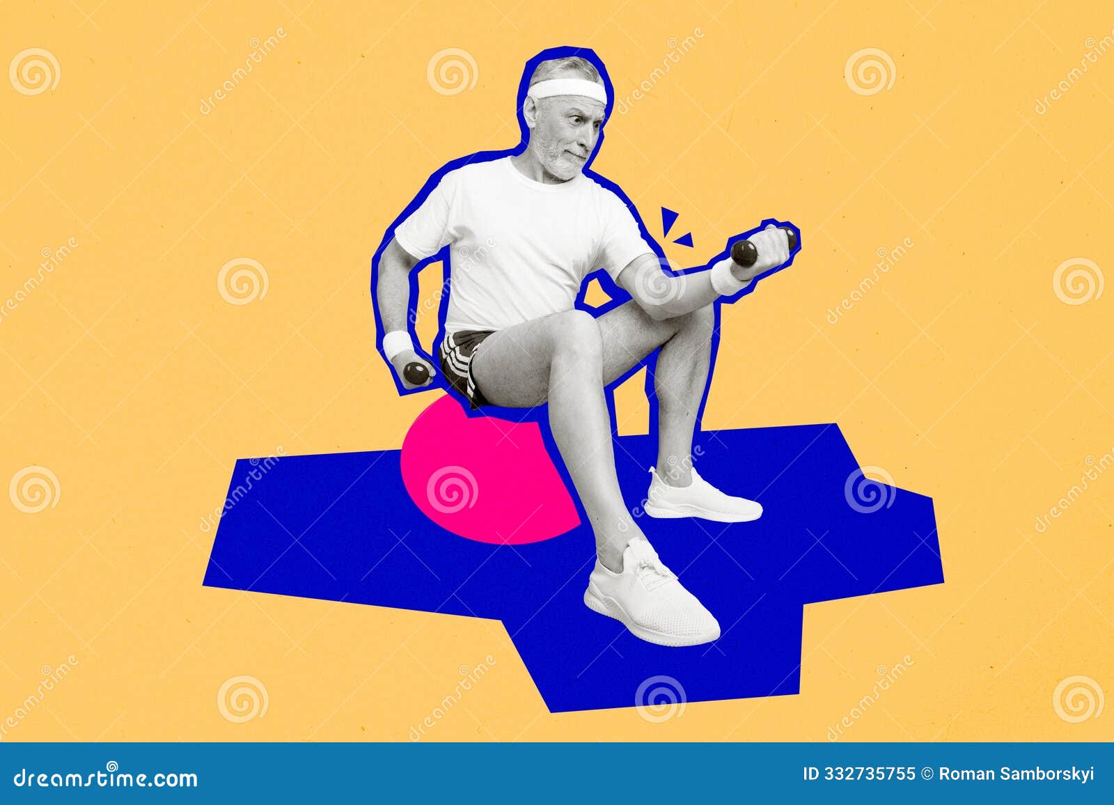 Artwork Image Collage Of Weird Headless Silhouette Woman Fists Power ...