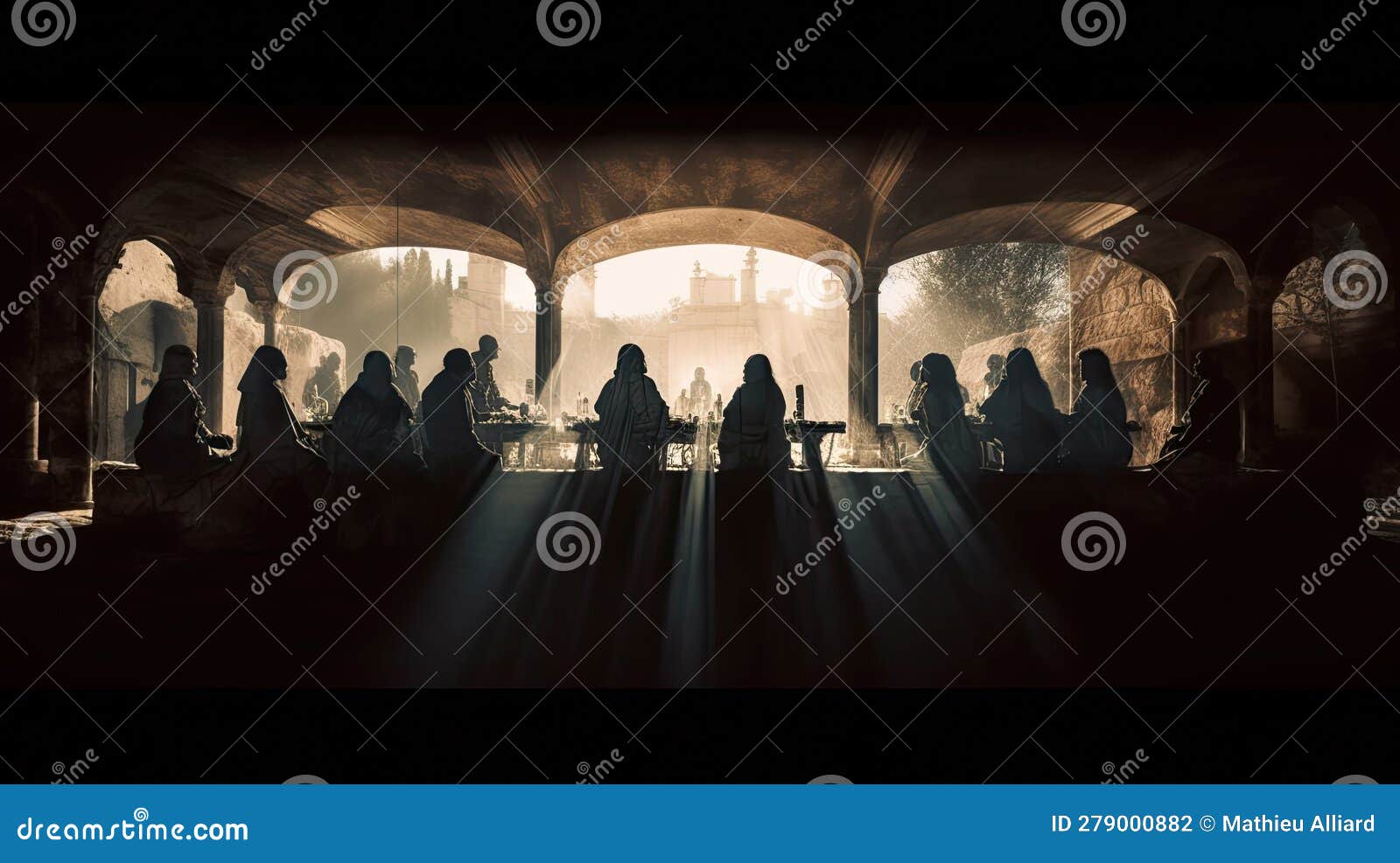 Artwork Inspired by the Last Supper, Communion 库存例证 - 插画 包括有 人员, 生成 ...