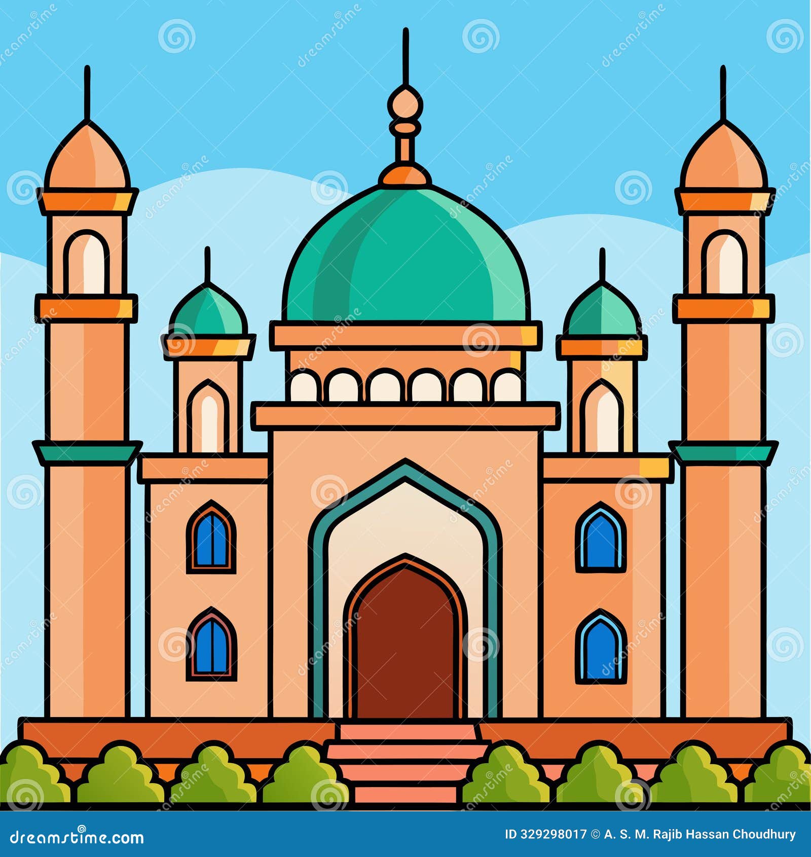 Mihrab Blue Mosque Interior Royalty-Free Cartoon | CartoonDealer.com ...