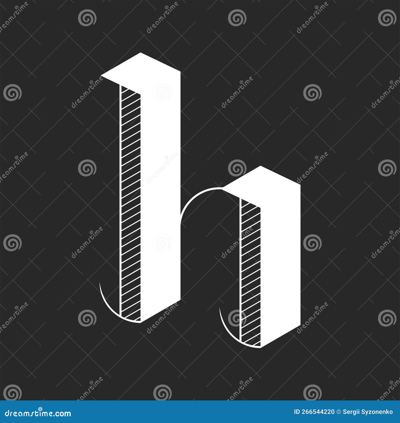 Artwork Monogram H Small Letter Lowercase Calligraphy Logo Gothic Style ...