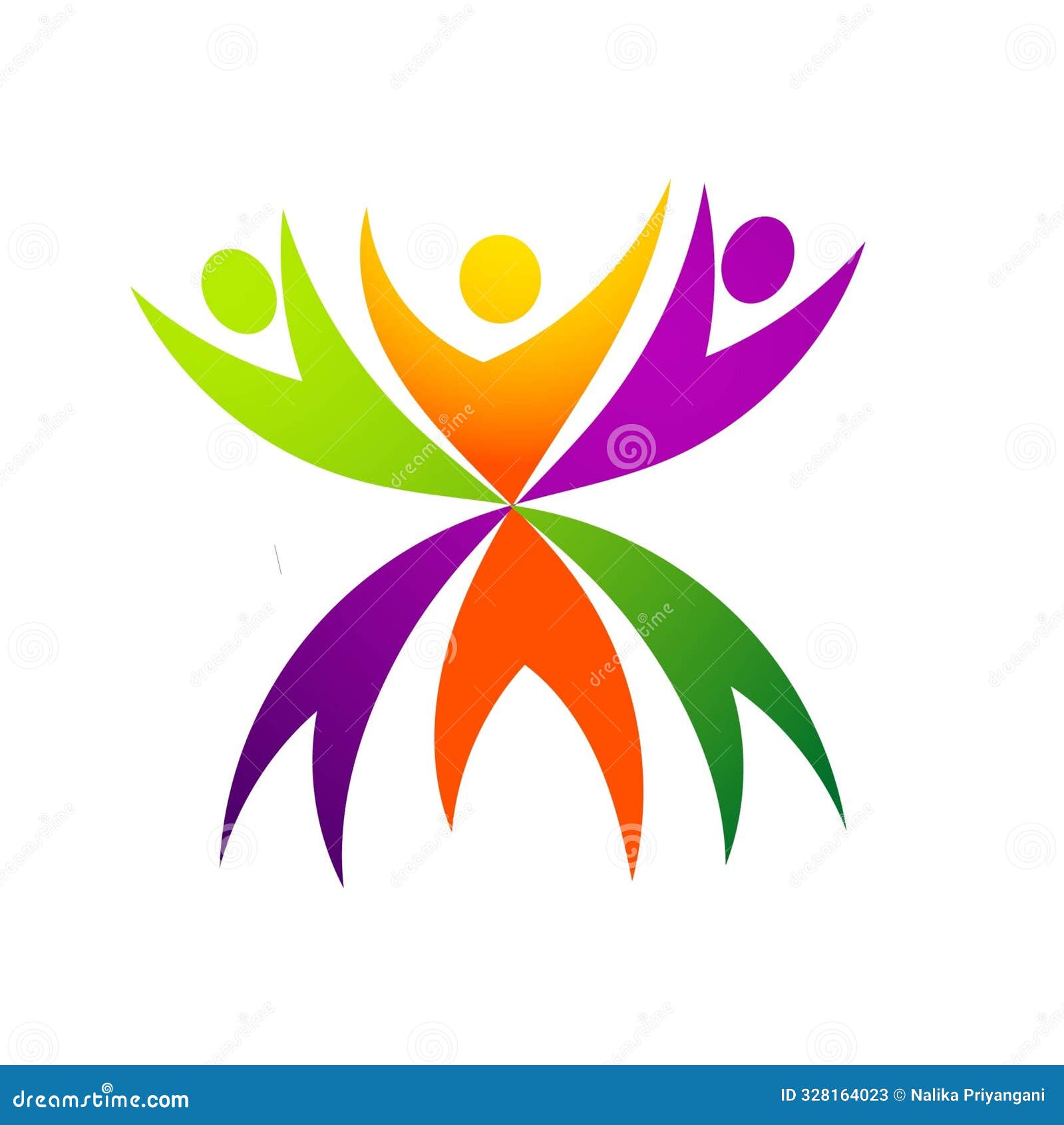 Artwork of a People Community Logo with a Isolated Background. Stock ...