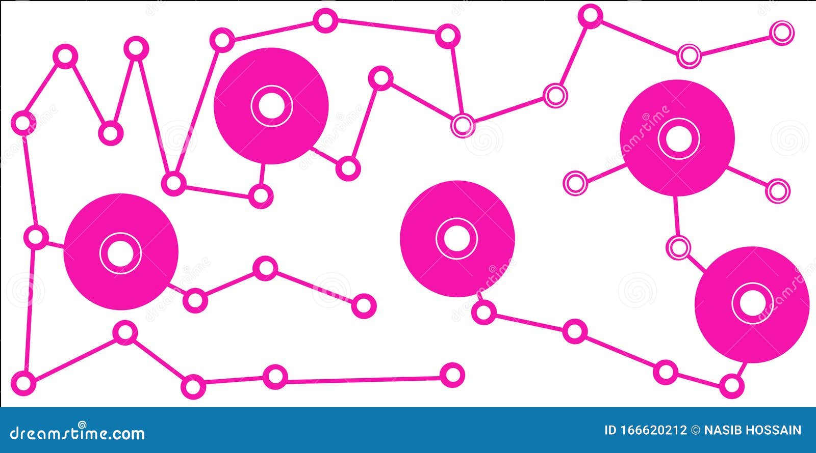 Artwork of Pink Round Shape Patterns with Lines Photo Stock ...