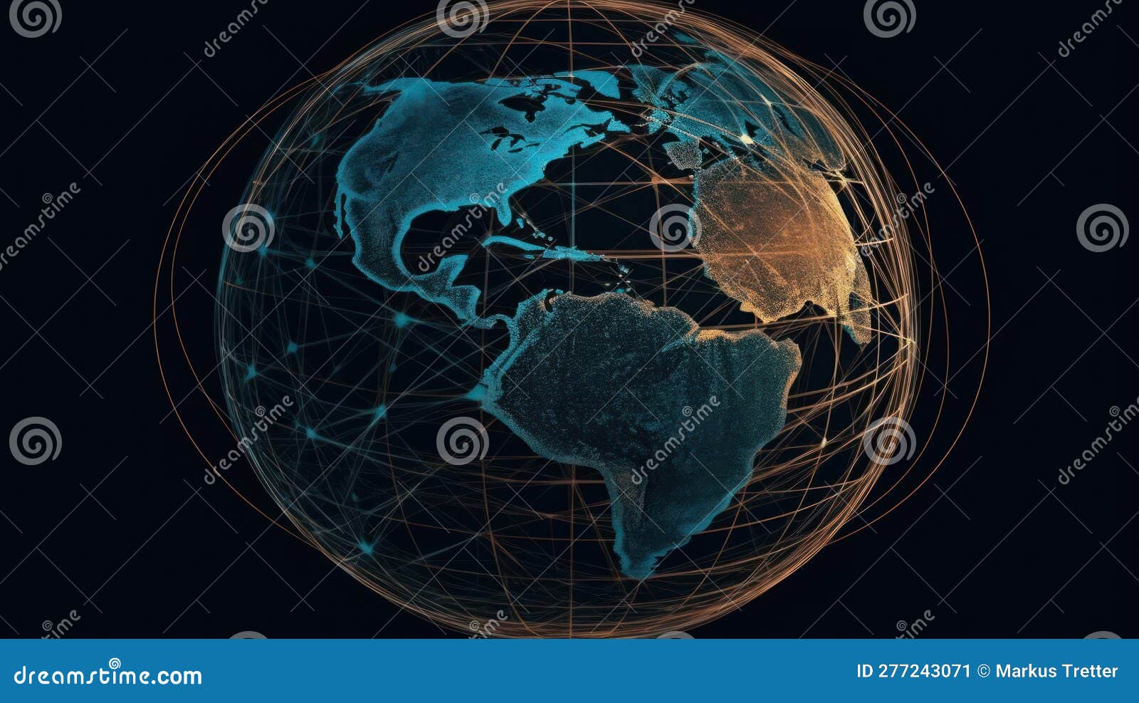A Stylized Depiction of a Globe Suggesting Global Connectivity and ...