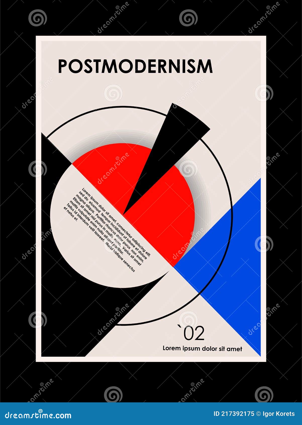 Artwork, Poster Inspired Postmodern of Vector Abstract Dynamic Symbols ...